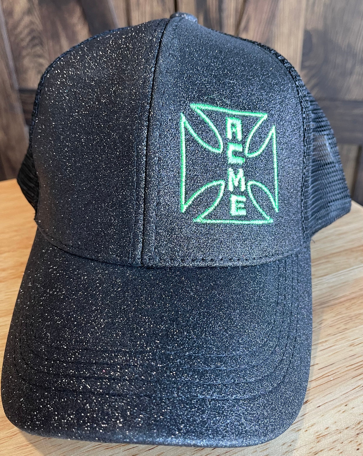 ACME Embroidered Logo - Glitter Ponytail Trucker Hat - Black – Acme ...